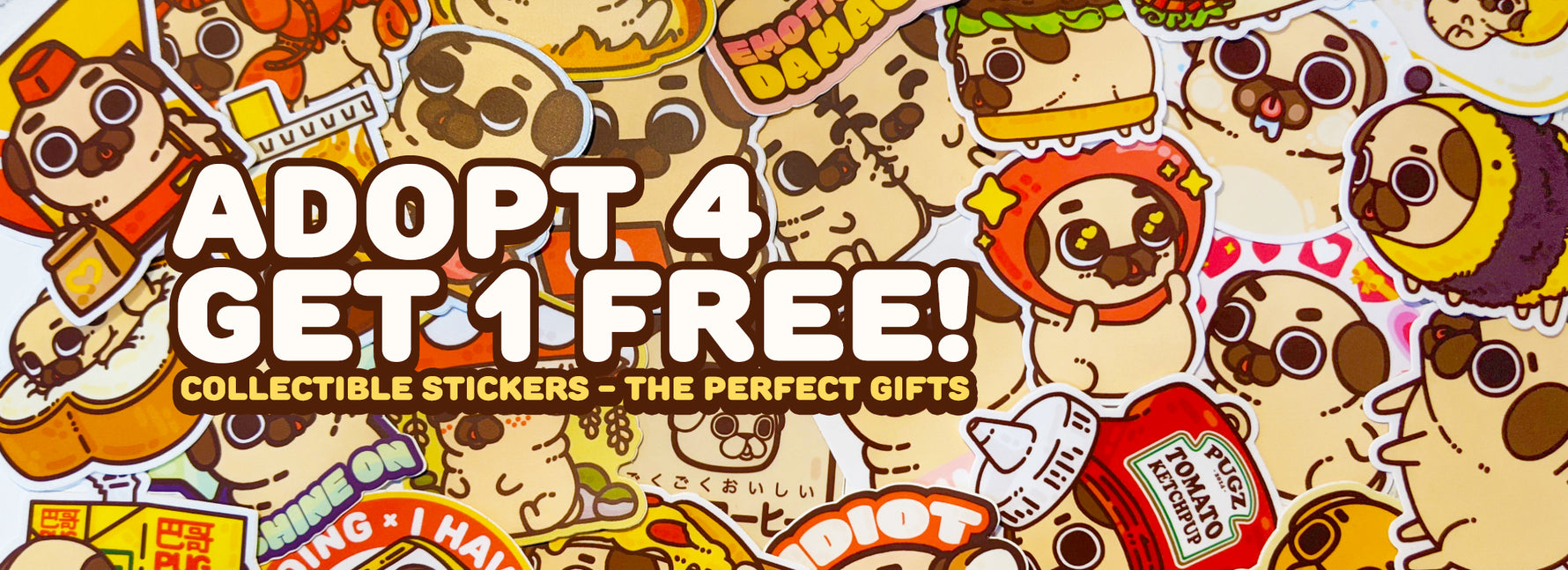 Puglie Pug Stickers – Puglie Mart