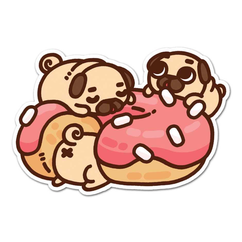 Puglie Pug Stickers – Puglie Mart