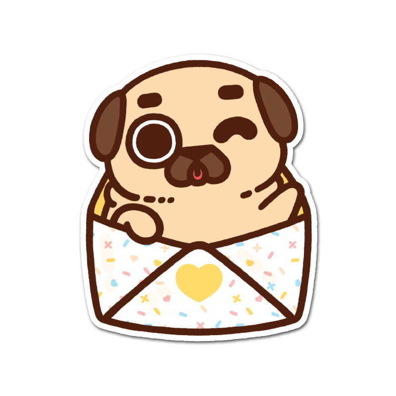 Puglie Pug Stickers – Puglie Mart