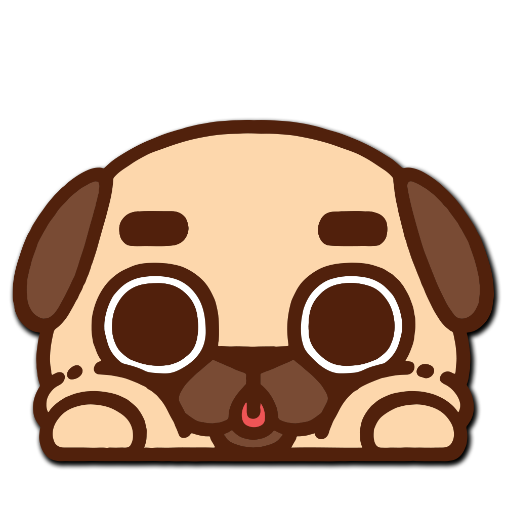 Puglie Pug Stickers – Puglie Mart