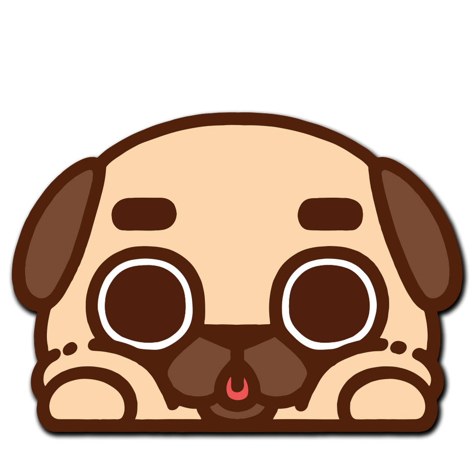 Puglie Pug Stickers – Puglie Mart